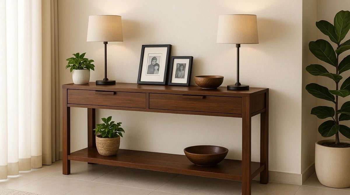 Best Console Table for Living Room 2026 Stylish & Functional Wooden Bazar