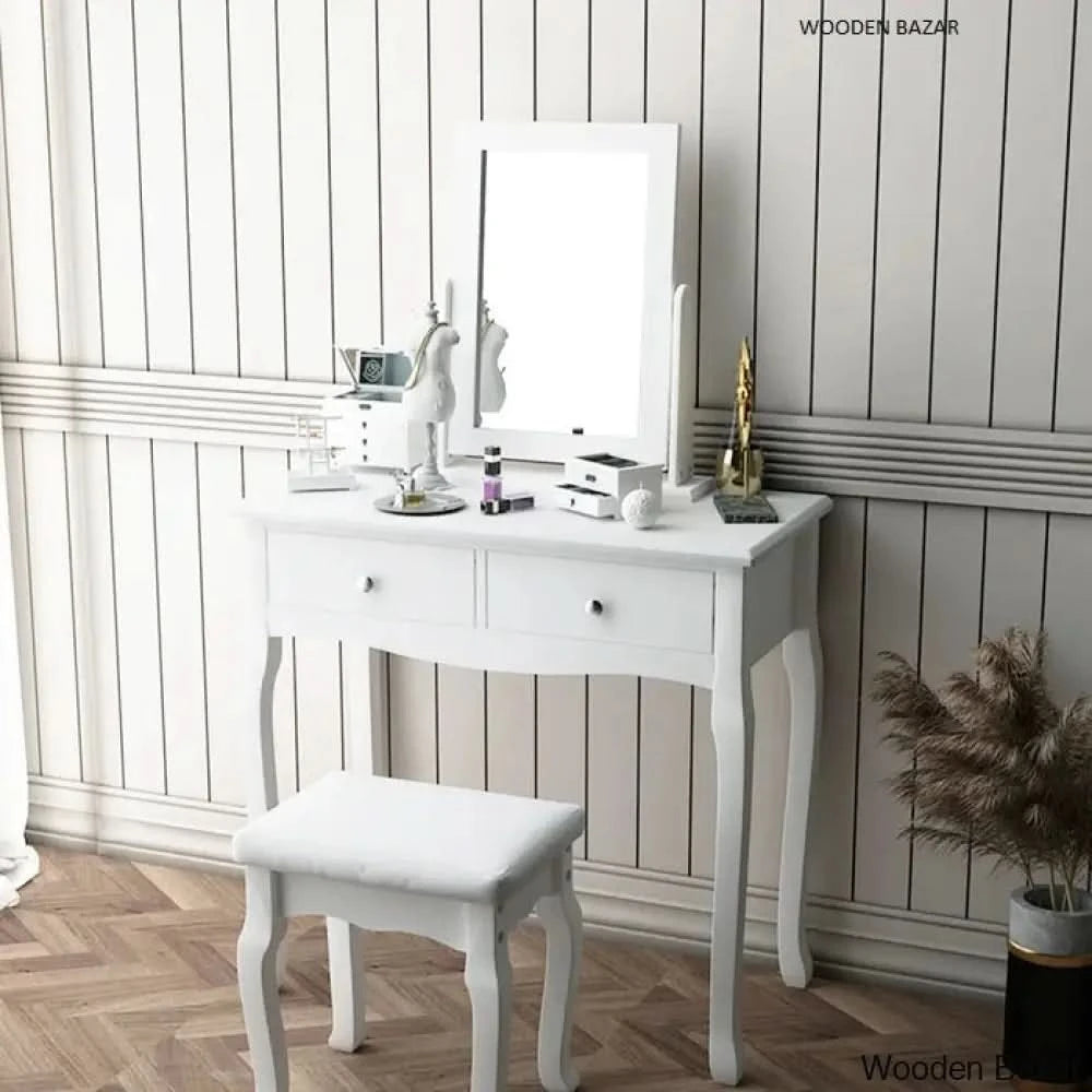 Wynsum Vanity Dressing Table With Stool Mirror